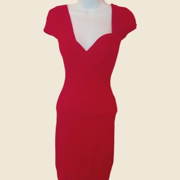 Plastic | Dresses | Red Stretch Dress Xs But Fits Xxs | Poshmark